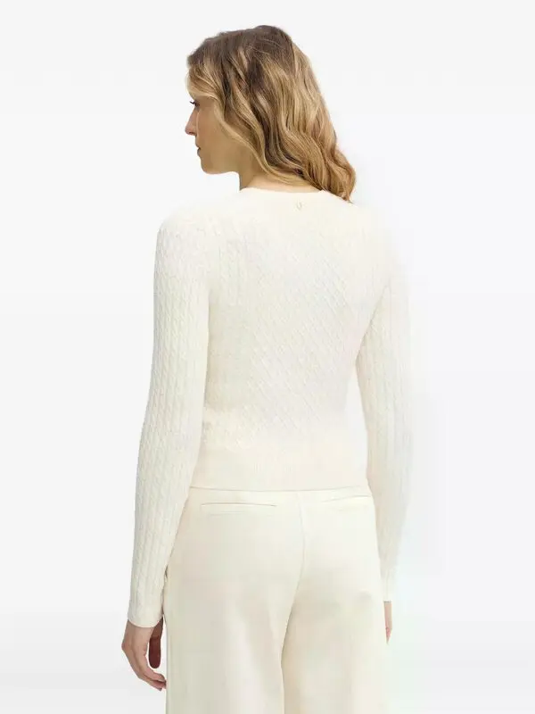 Guess Patterned Knit Crew-neck Sweater