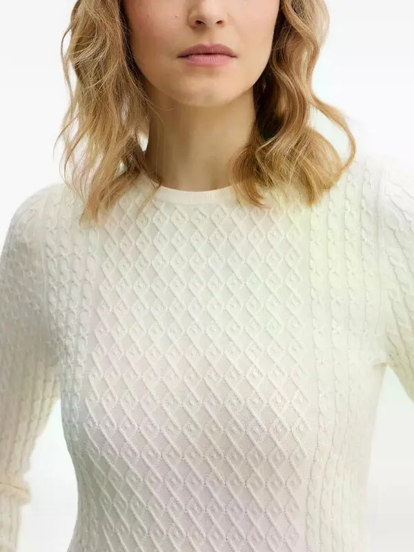 Guess Patterned Knit Crew-neck Sweater