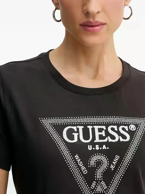 Guess Triangle-logo Cotton T-shirt