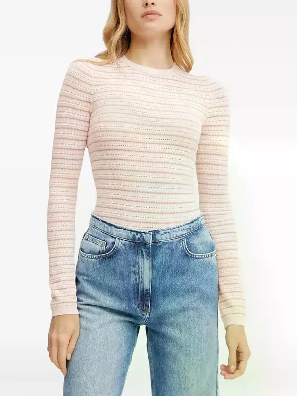 Guess Kyla Striped Sweater - Pink