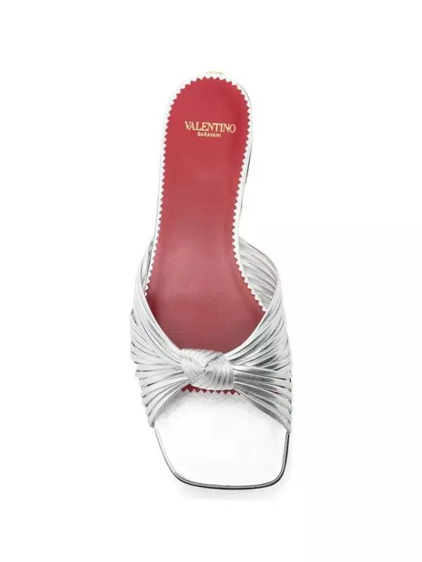 Valentino Garavani Knotted Sandals - Silver