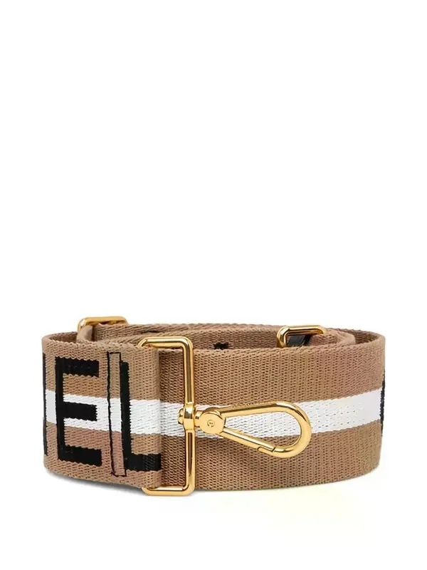 COCCINELLE Logo Jacquard Bag Strap - Neutrals