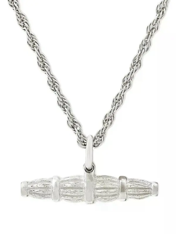 BLEUE BURNHAM Willow Textured Pendant Necklace - Silver