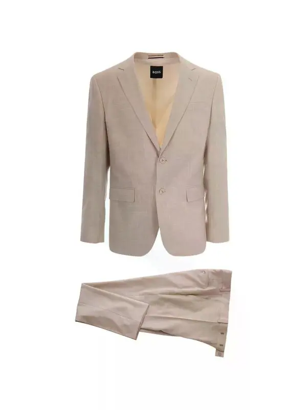 BOSS Two-piece Slim-fit Suit In Micro-patterned Fabric
