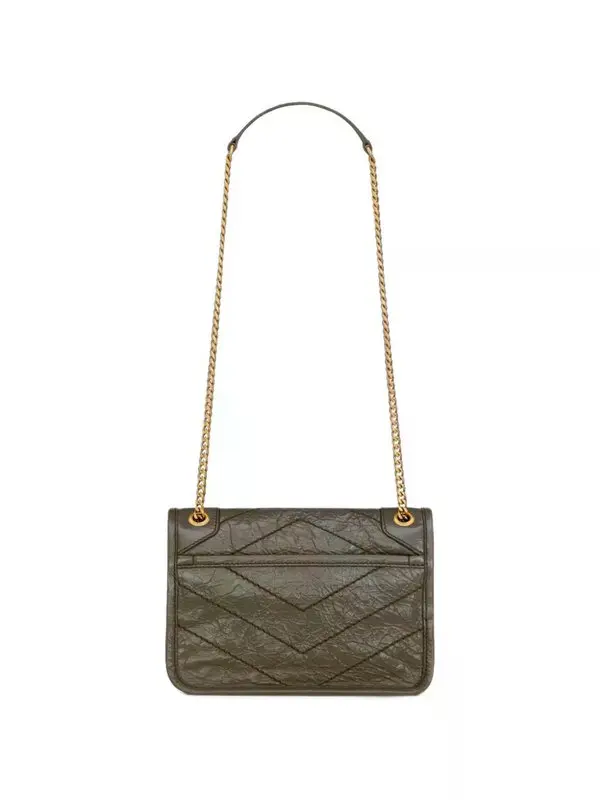 Saint Laurent Mini Niki Leather Shoulder Bag - Green
