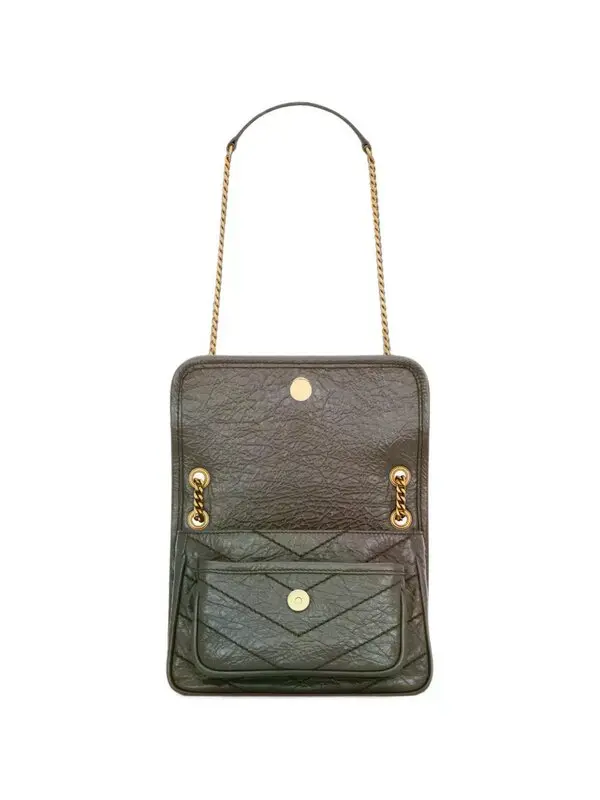 Saint Laurent Mini Niki Leather Shoulder Bag - Green