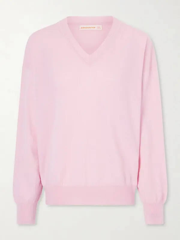 Daughter Tahra Cashmere And Cotton-blend Sweater - Pink