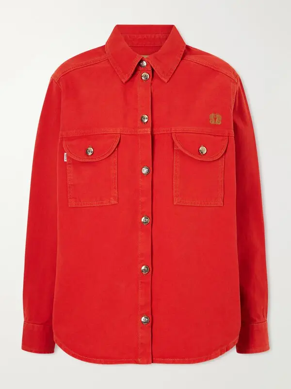 BLAZÉ MILANO Berber Embroidered Denim Shirt