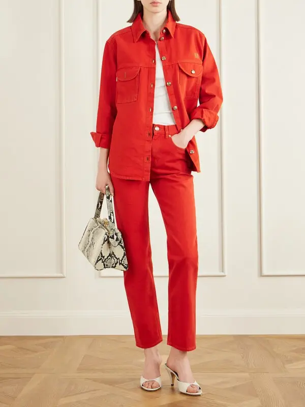 BLAZÉ MILANO Berber Embroidered Denim Shirt