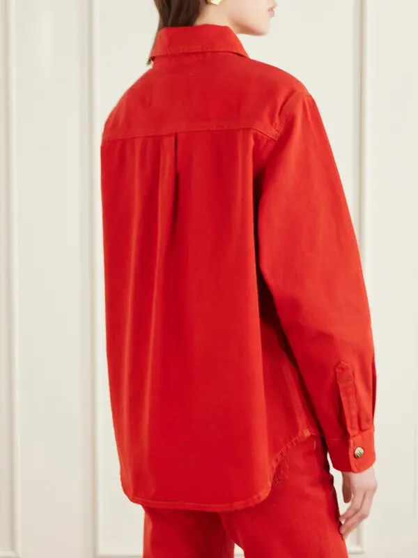 BLAZÉ MILANO Berber Embroidered Denim Shirt
