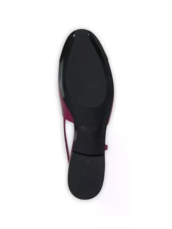 POTAMY Cap-toe Strap Ballet Flats - Red