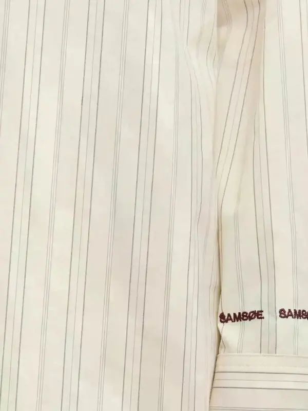 SAMSOE SAMSOE Salova Striped Shirt - White