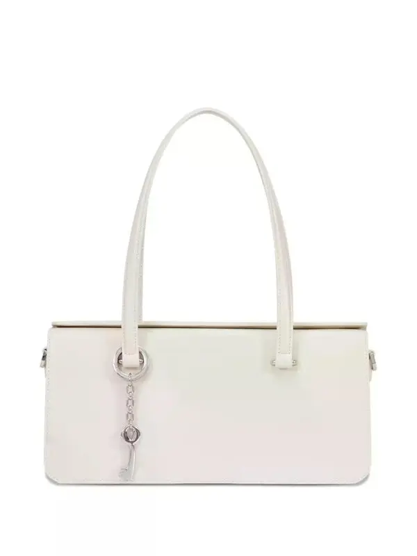 POTAMY Leather Shoulder Bag With Charm - Neutrals
