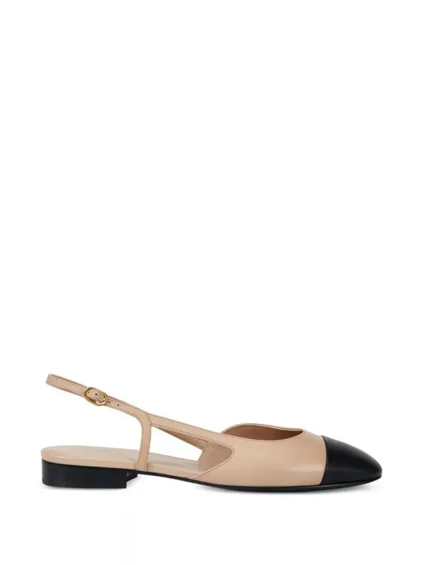 POTAMY Two-tone Slingback Ballet Flats - Neutrals