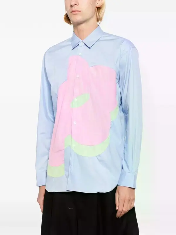 Comme Des Garçons Panel Shirt - Blue