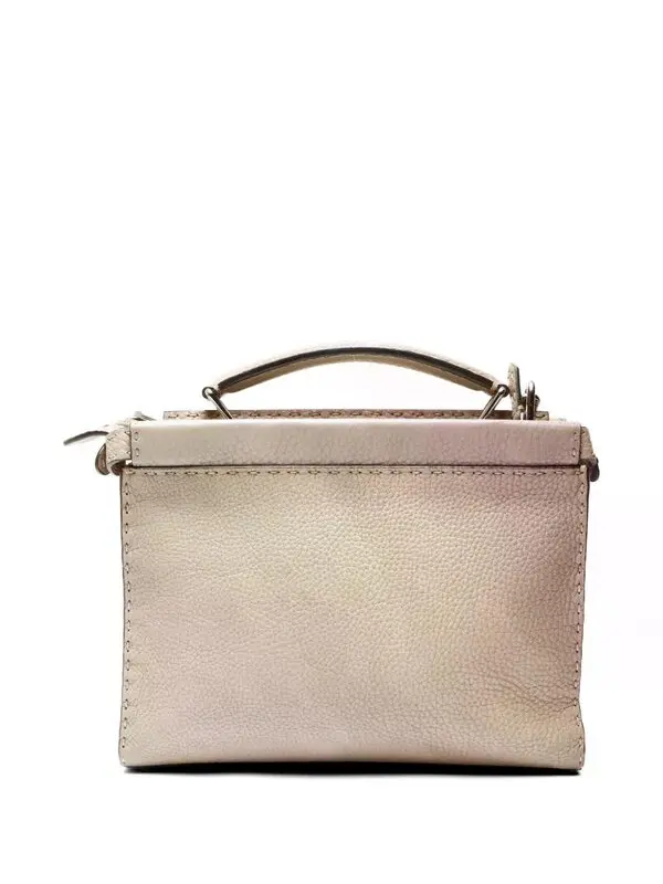 Fendi 2018 Peekaboo Leather Tote Bag - Neutrals
