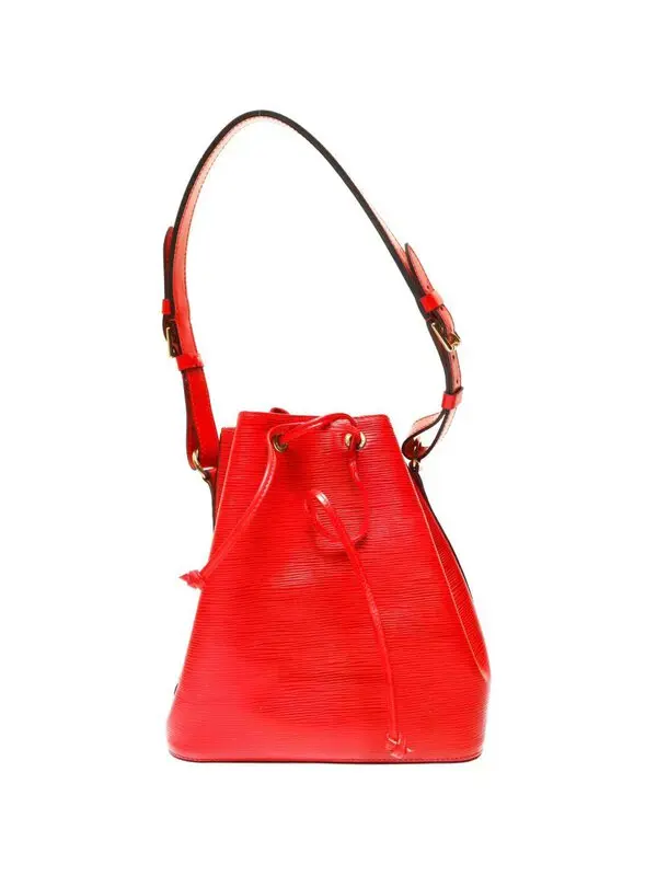 LOUIS VUITTON 1996 Petit Noe Bucket Bag - Red
