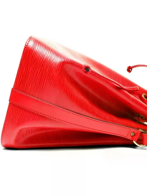 LOUIS VUITTON 1996 Petit Noe Bucket Bag - Red