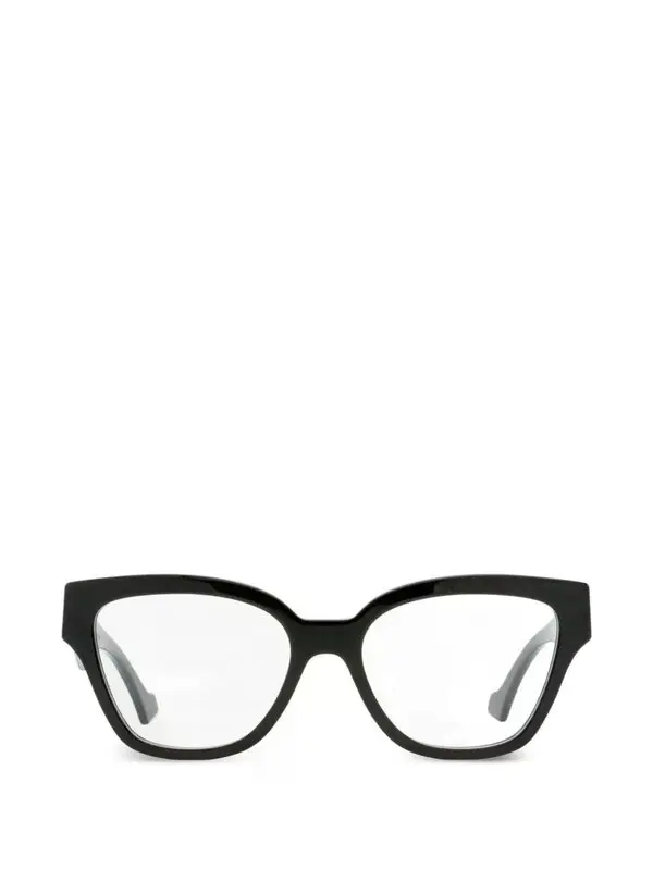 Gucci Interlocked Logo Square Eyeglasses - Black