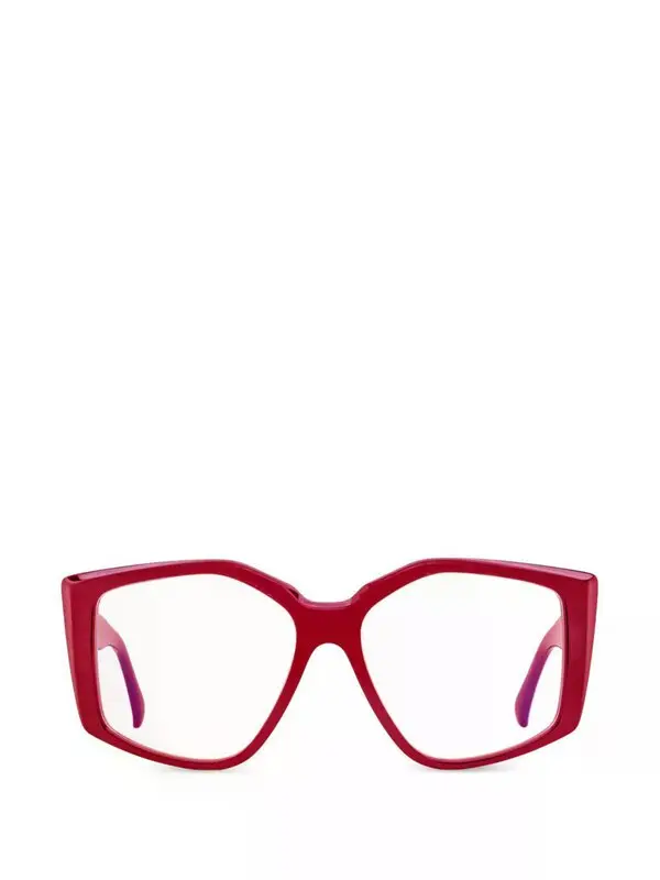 Max Mara Geometric Butterfly Eyeglasses - Red