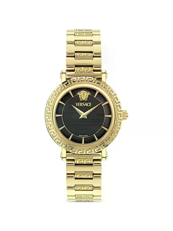 Versace Greca Sphere 35mm Nova Watch - Black