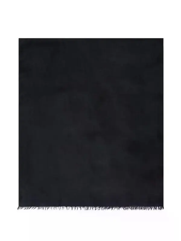 Emporio Armani Frayed-hem Scarf - Black
