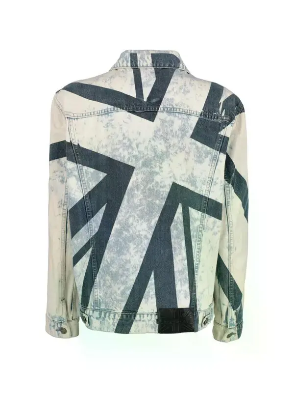 John Richmond Distressed Flag Print Jacket