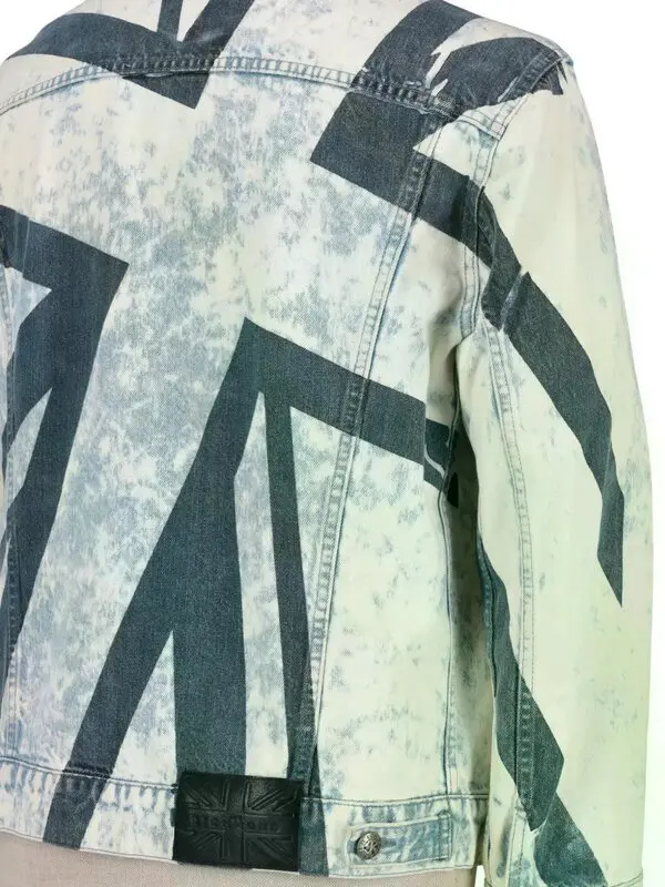 John Richmond Distressed Flag Print Jacket