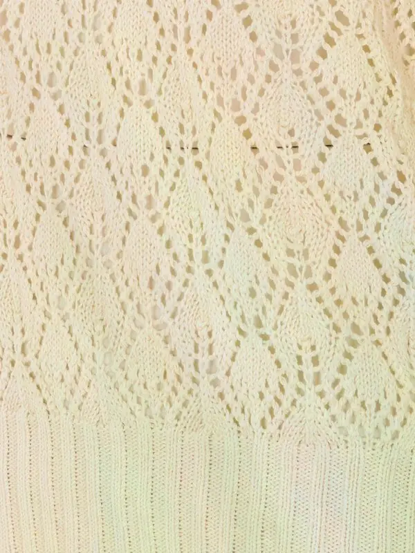 ANIYE BY Cut-out Diamond Pattern Sweater - Neutrals