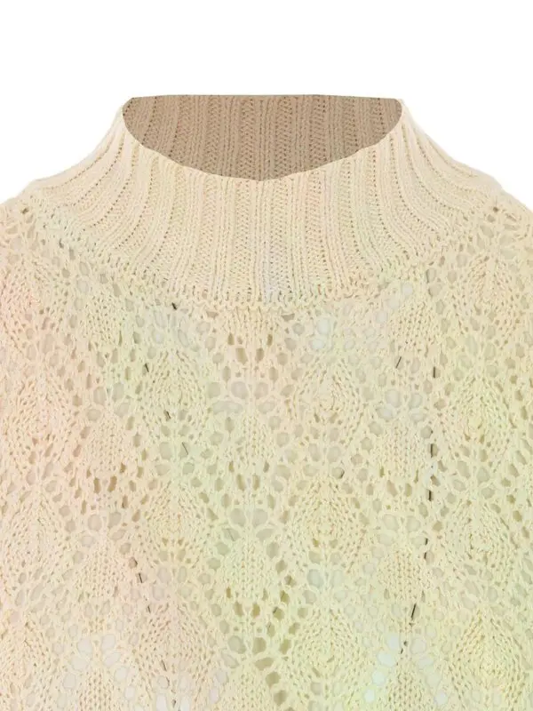 ANIYE BY Cut-out Diamond Pattern Sweater - Neutrals