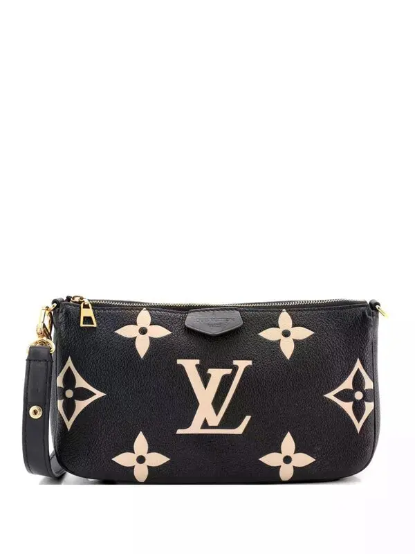 LOUIS VUITTON Multi Pochette Accessoires Bicolor Monogram Empreinte Giant Crossbody Bag - Black