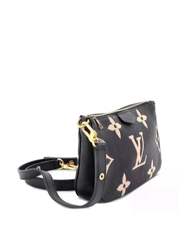 LOUIS VUITTON Multi Pochette Accessoires Bicolor Monogram Empreinte Giant Crossbody Bag - Black