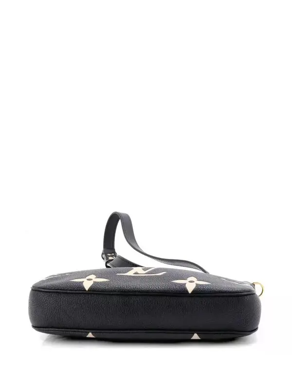 LOUIS VUITTON Multi Pochette Accessoires Bicolor Monogram Empreinte Giant Crossbody Bag - Black