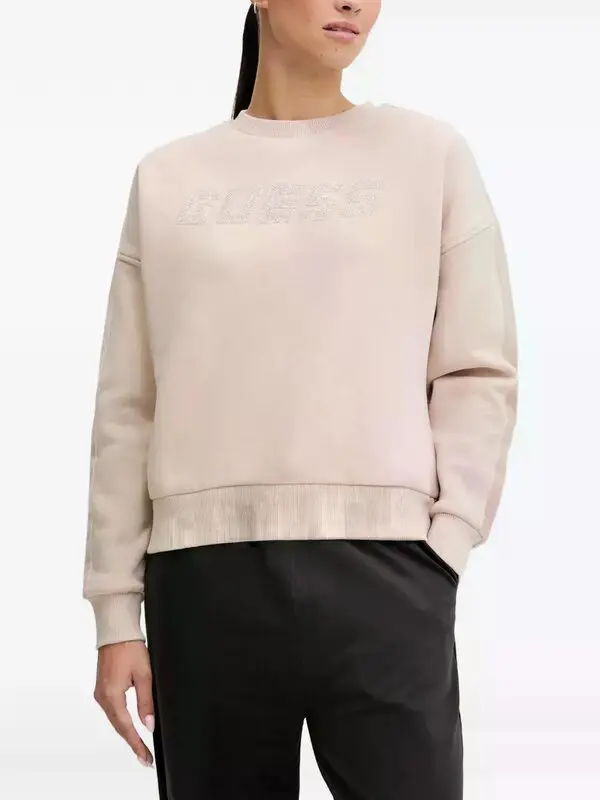 Guess Textured Logo Sweatshirt - Neutrals