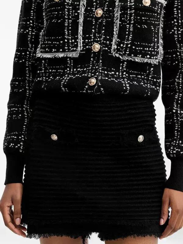Guess Fringed Mini Shorts - Black