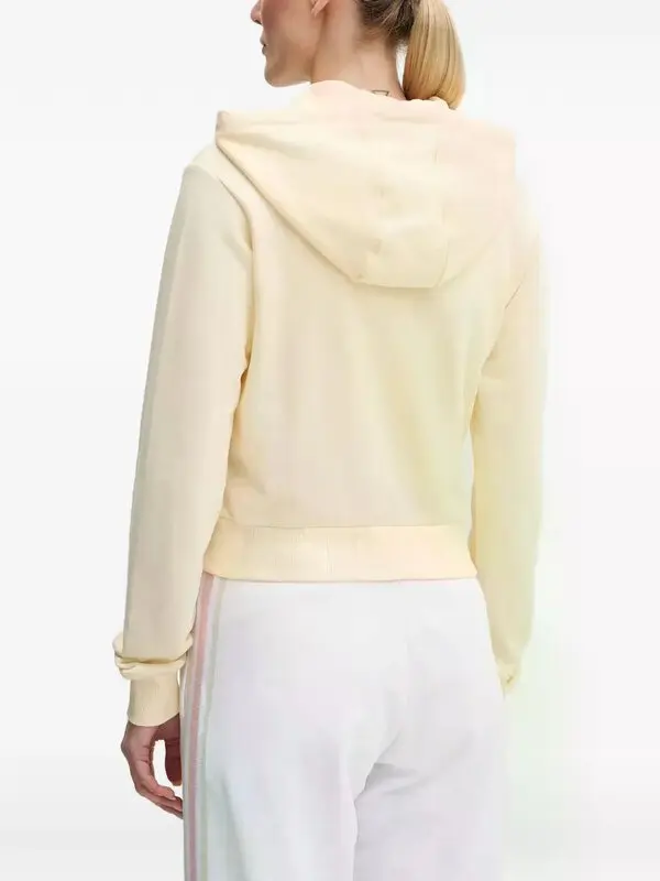 Guess Primula Zip-up Cotton Hoodie - Yellow