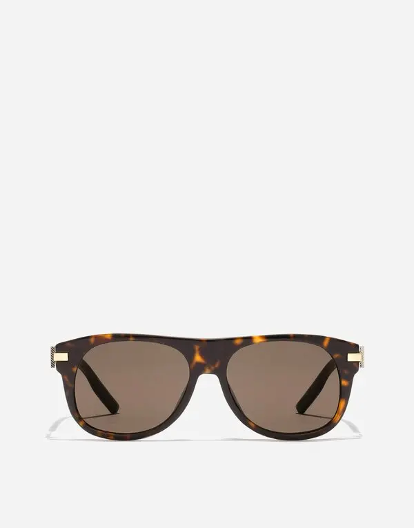 Dolce & Gabbana Metal Plaque Sunglasses - Brown