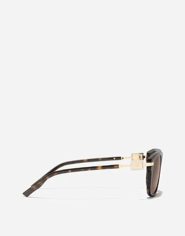 Dolce & Gabbana Metal Plaque Sunglasses - Brown