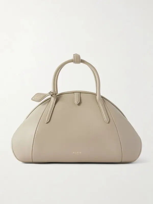 Alaïa Leather Shoulder Bag - Gray