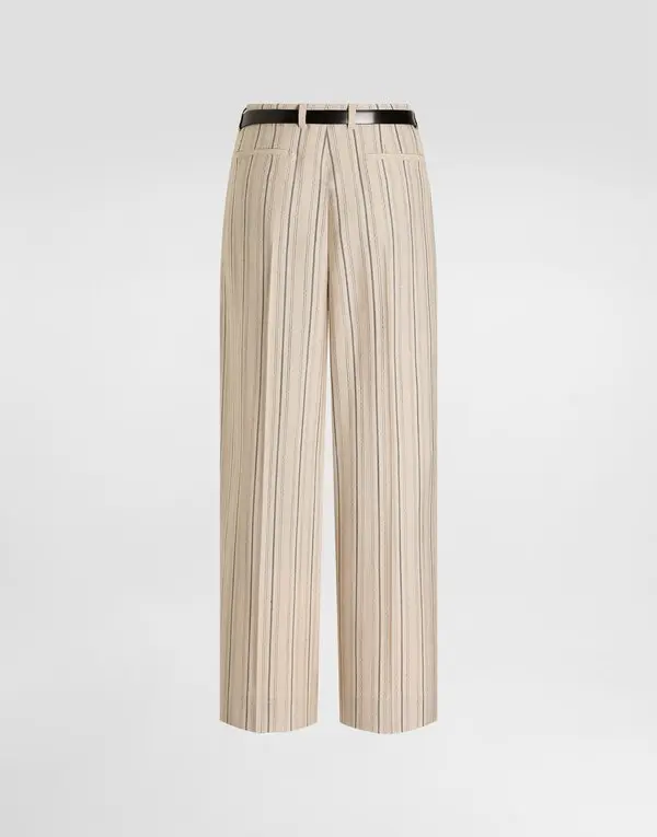 Dolce & Gabbana Pinstripe Wide Leg Trousers