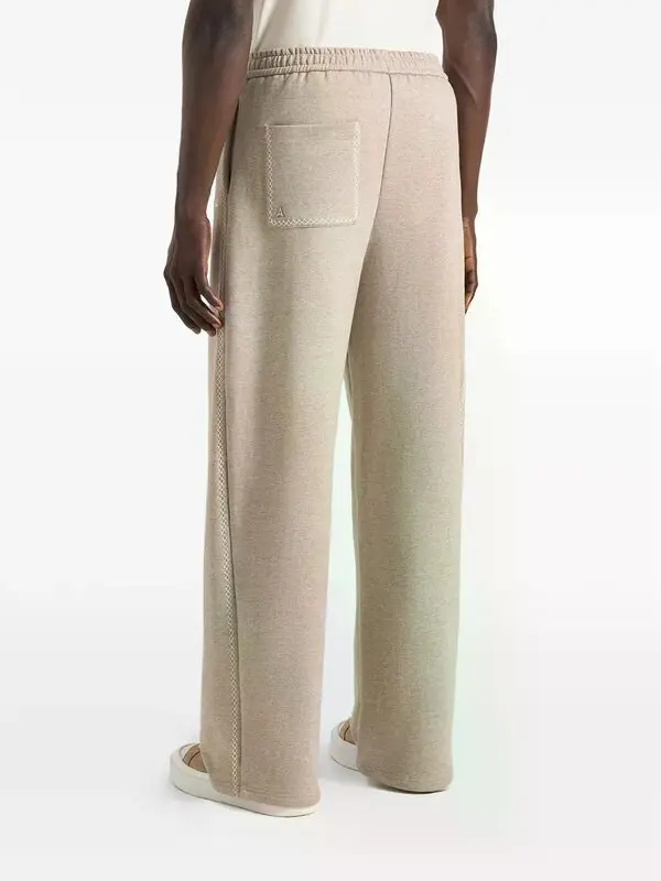 Manière De Voir Maniere De Voir Wide-leg Track Pants With Contrast Whipstitch Detail