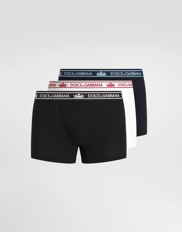 Dolce & Gabbana 3-pack Stretch Jersey Boxers - Multicolor
