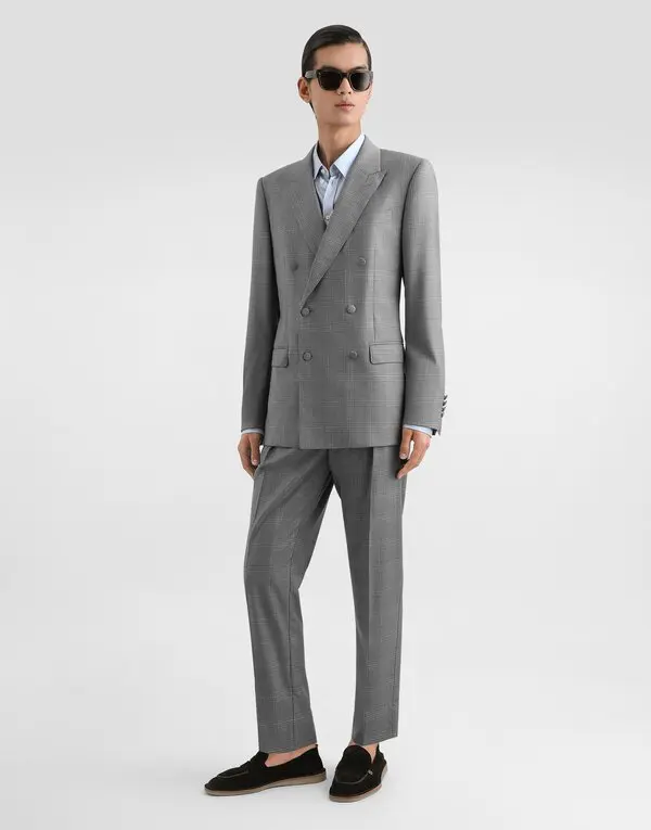 Dolce & Gabbana Glen Plaid Virgin Wool Trousers