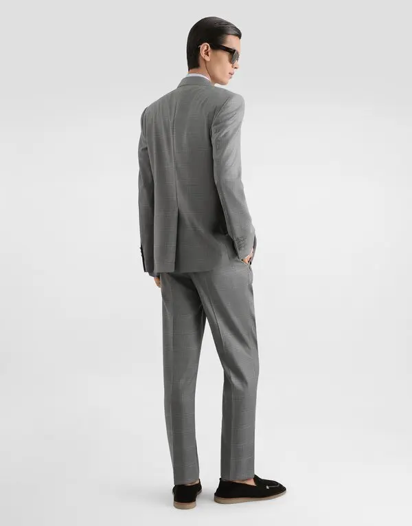 Dolce & Gabbana Glen Plaid Virgin Wool Trousers