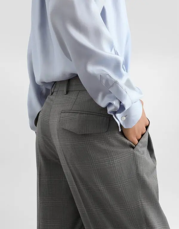 Dolce & Gabbana Glen Plaid Virgin Wool Trousers