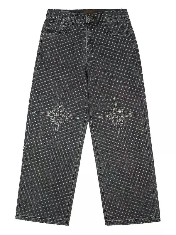 BIRTH OF ROYAL CHILD 20k Diamond Stellar Embellished Jeans - Grey
