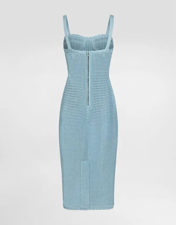 Dolce & Gabbana Openwork Knit Bustier Dress