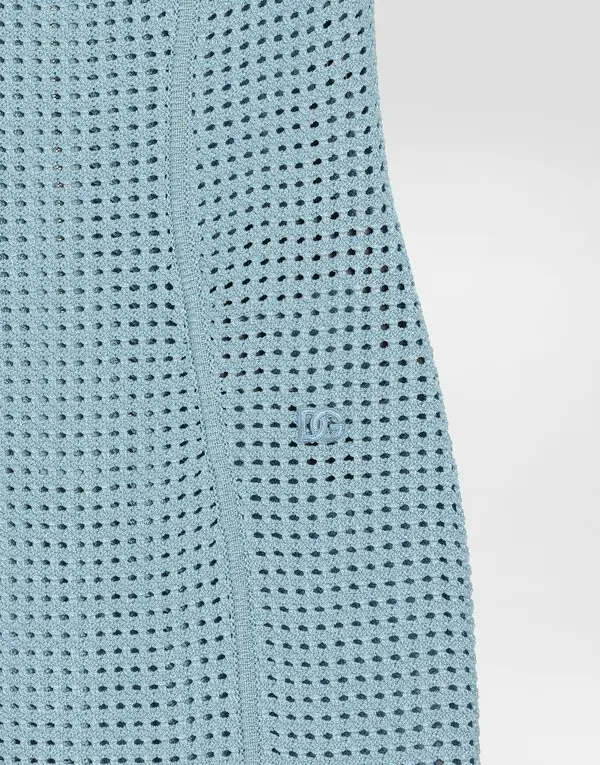 Dolce & Gabbana Openwork Knit Bustier Dress