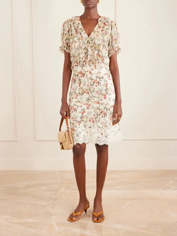 DÔEN Salona Floral-print Silk-georgette Blouse - Multi