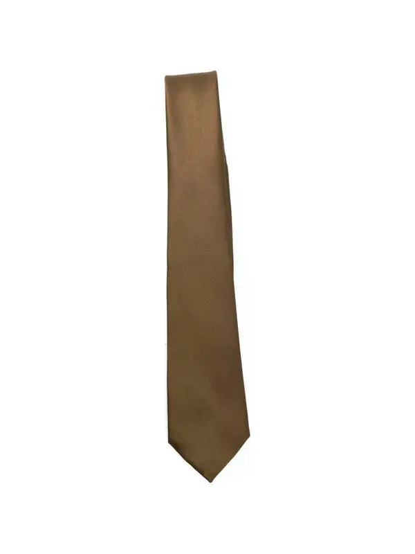Saint Laurent Pointed-tip Tie - Brown